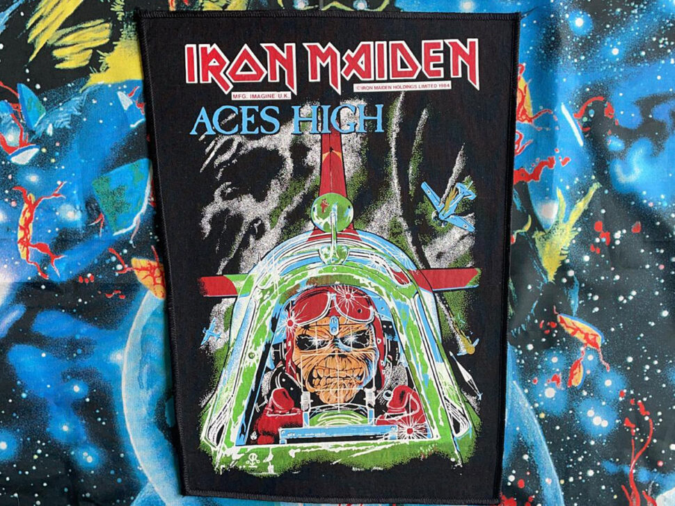 Iron Maiden “Aces High” Transfer Print Backpatch 1984 (2 versions ...